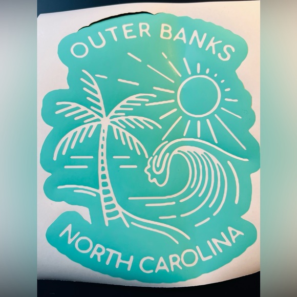 Hand Crafted | Wall Decor | Outer Banks North Carolina Green Vinyl Car ...